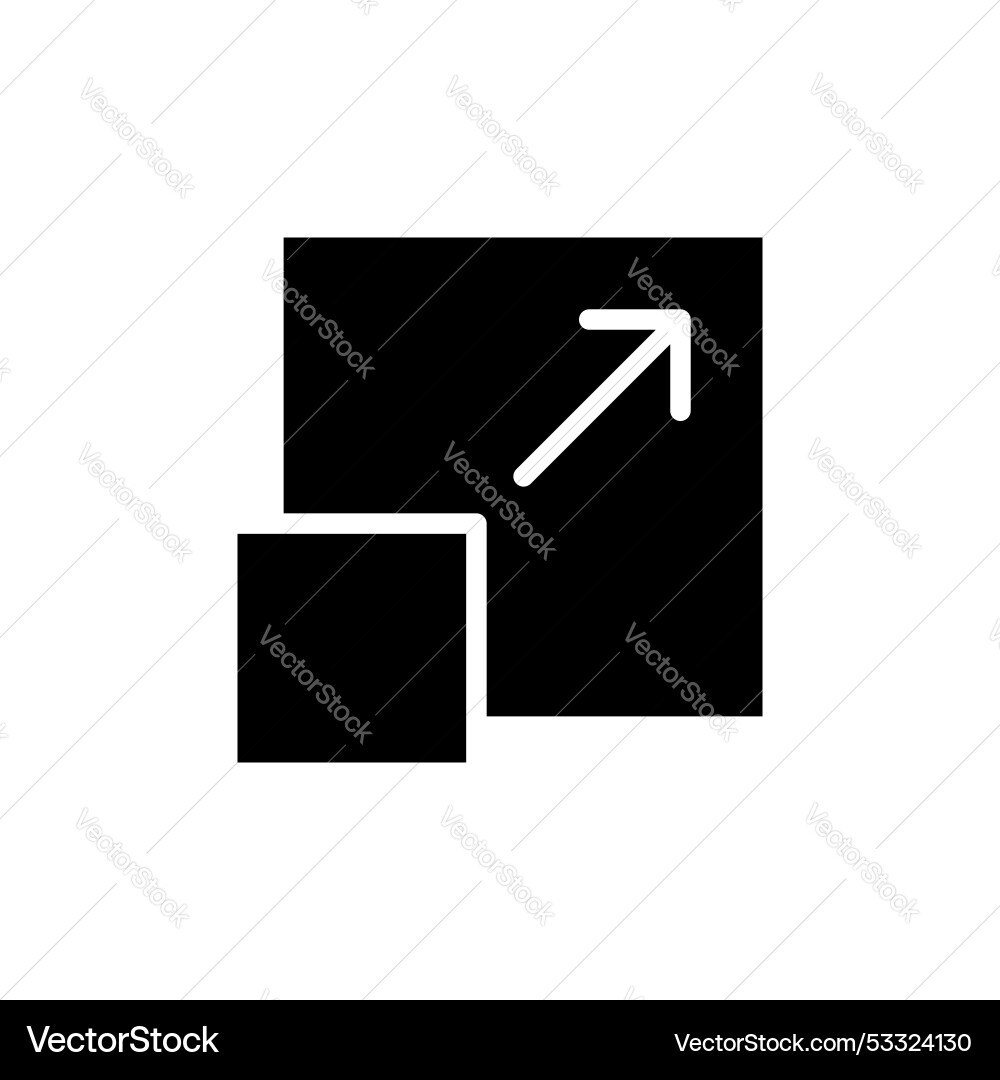 Window maximize icon isolated on white background Vector Image