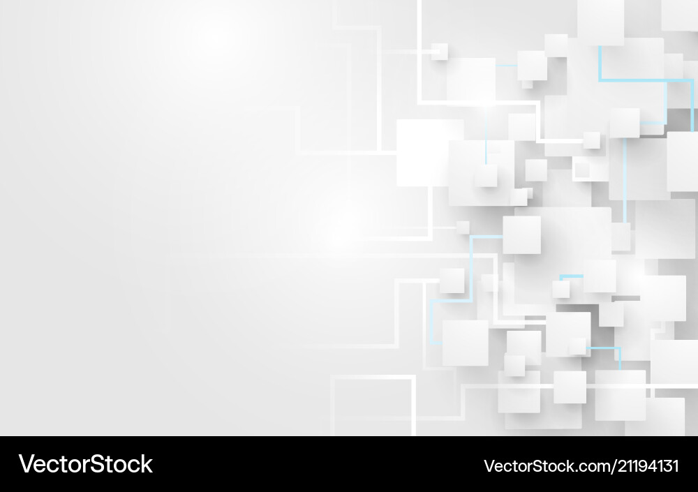 Abstract white squares and lines background Vector Image