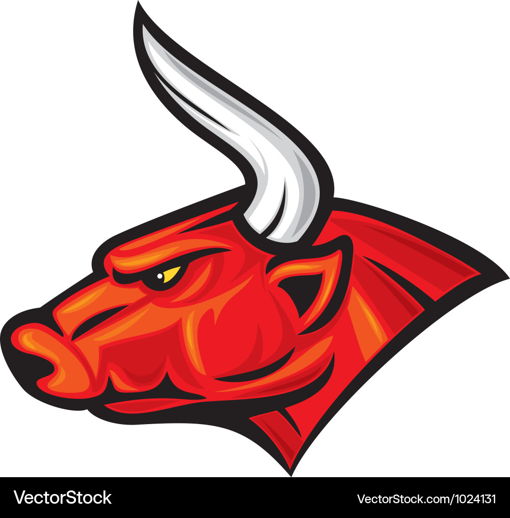 Bull head Royalty Free Vector Image - VectorStock