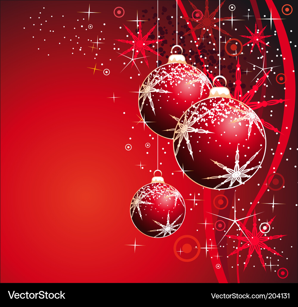 Christmas balls background Royalty Free Vector Image