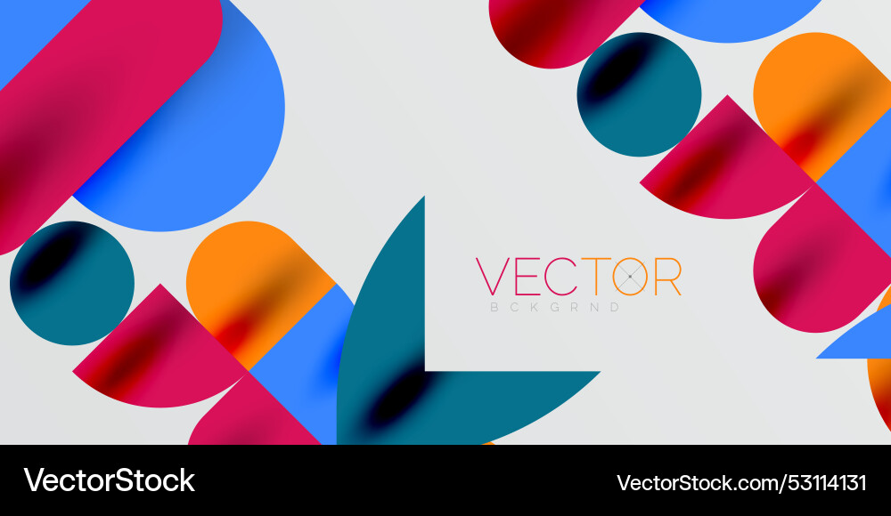 Circles semi squares and round shapes Royalty Free Vector