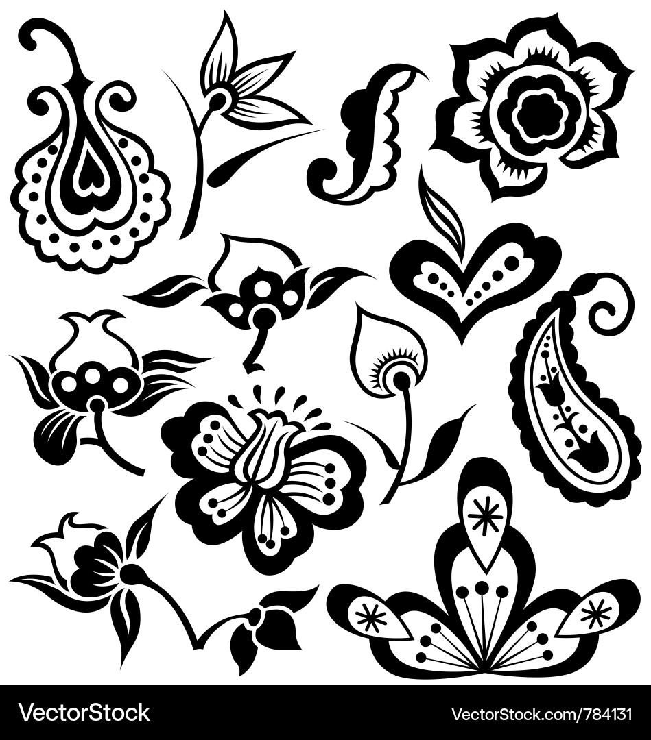 Flower element Royalty Free Vector Image - VectorStock