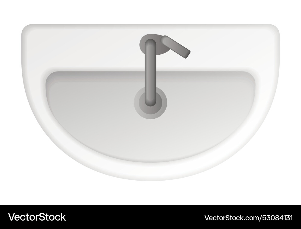 Interior furniture top view element for bathroom Vector Image