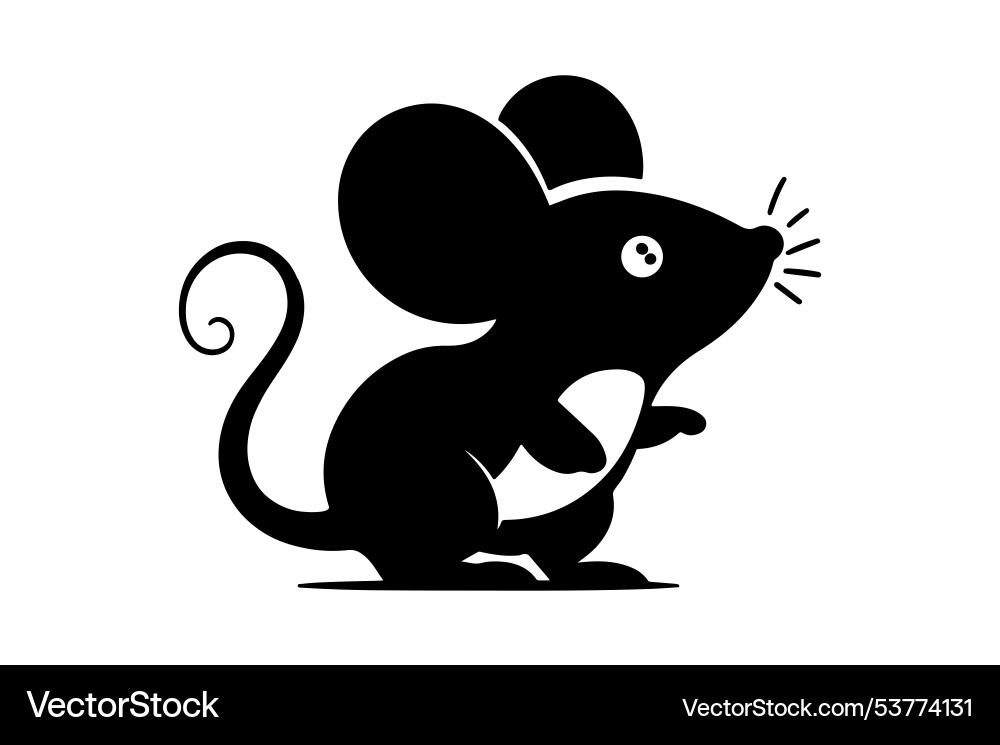 Mouse silhouette Royalty Free Vector Image - VectorStock