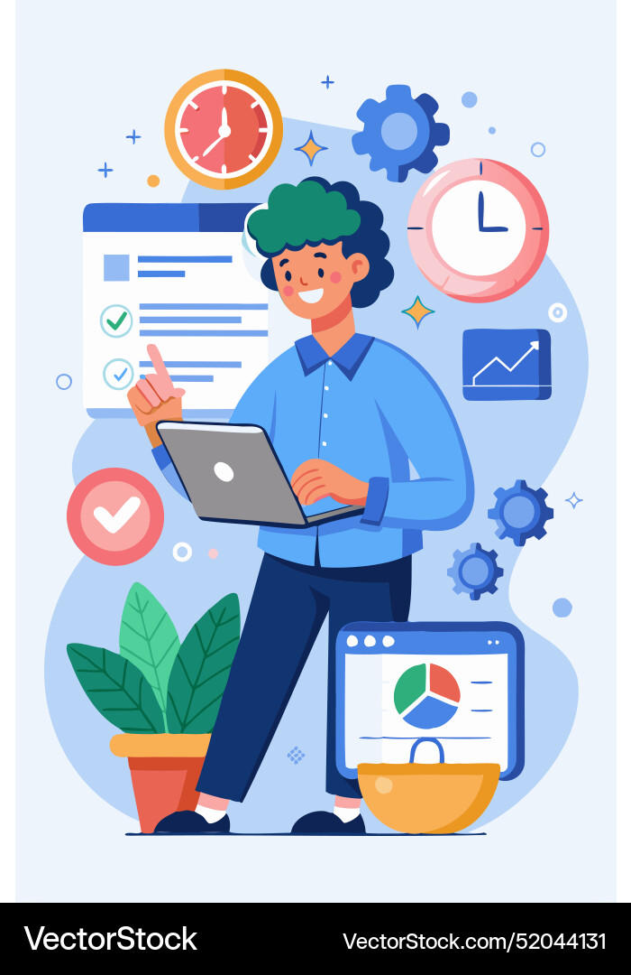 Time management for business success Royalty Free Vector