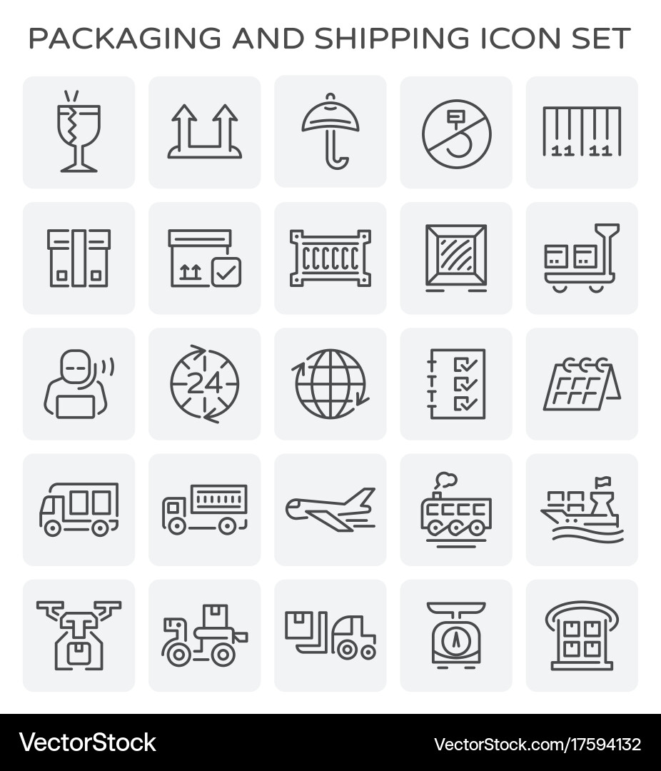 Packaging shipping icon Royalty Free Vector Image