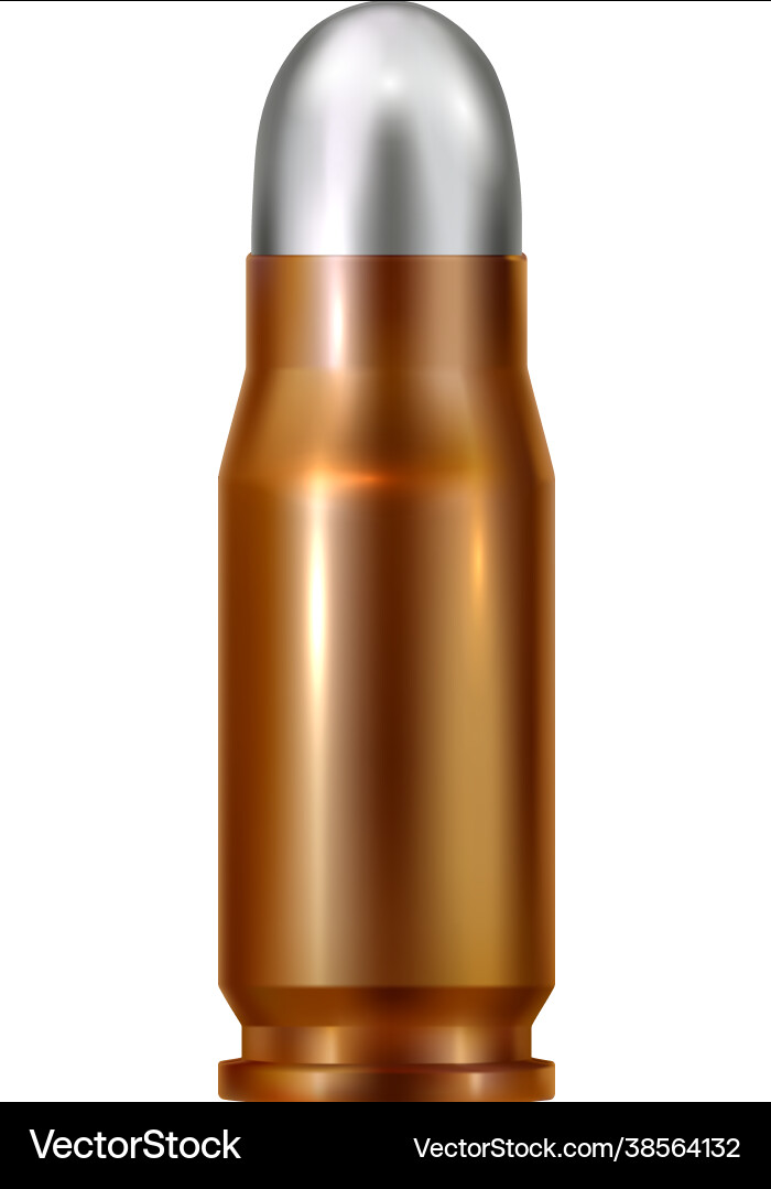 Realistic bullet Royalty Free Vector Image - VectorStock