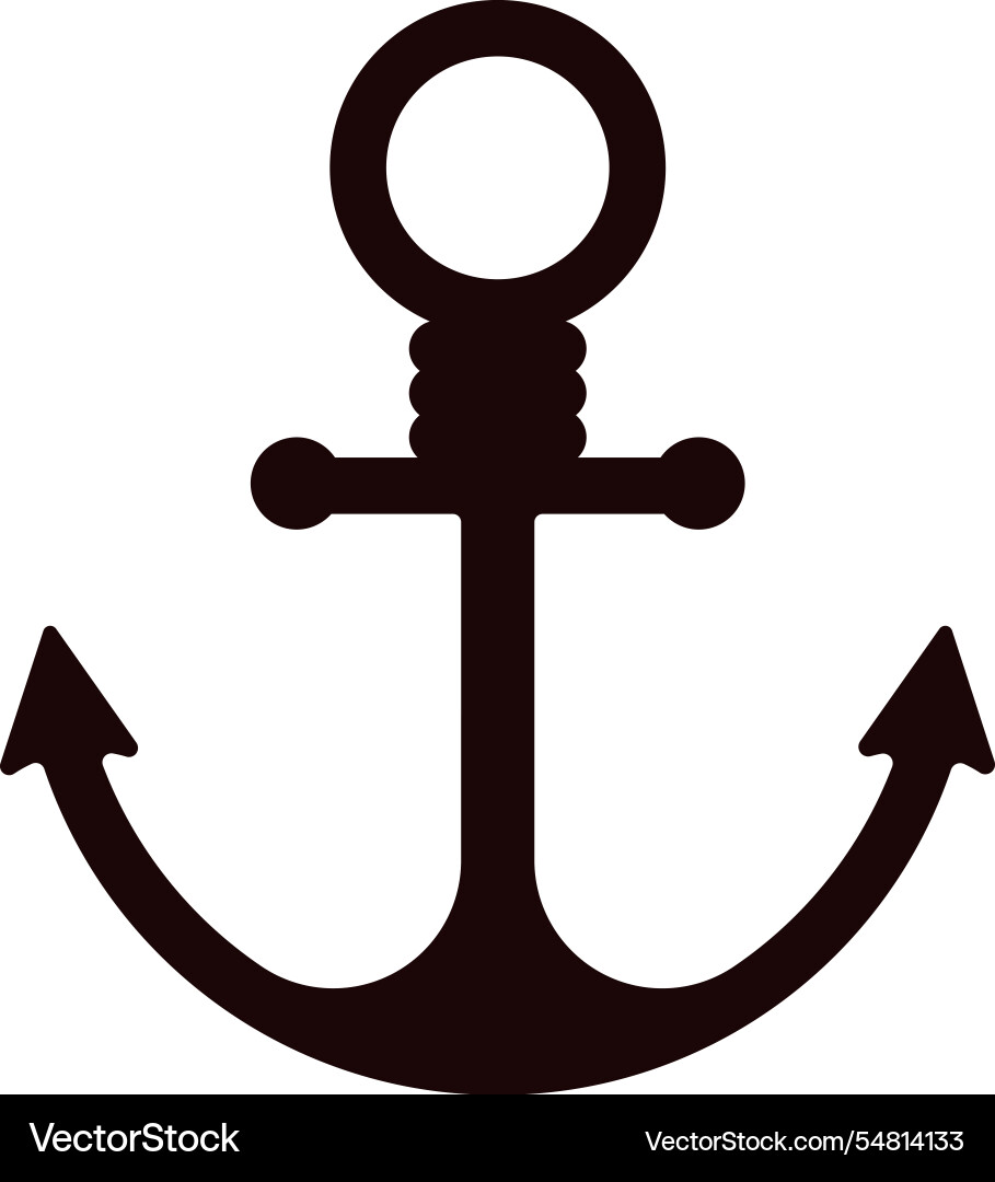 Anchor - icon Royalty Free Vector Image - VectorStock