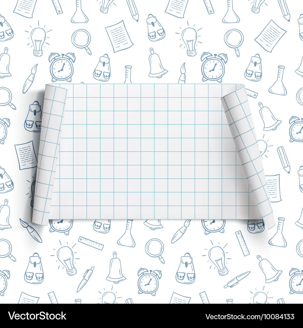 Back to school background template Royalty Free Vector Image