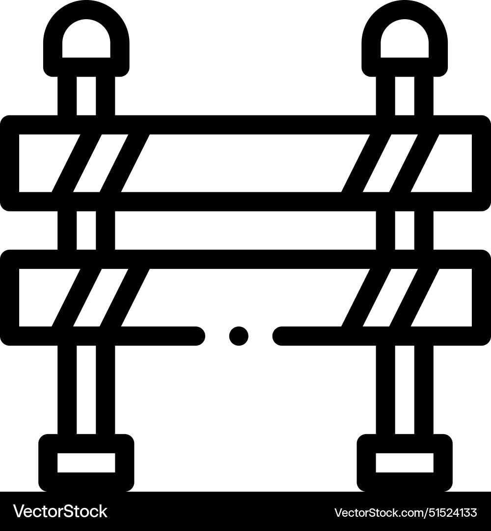 Barricade icon thin linear style design isolated Vector Image