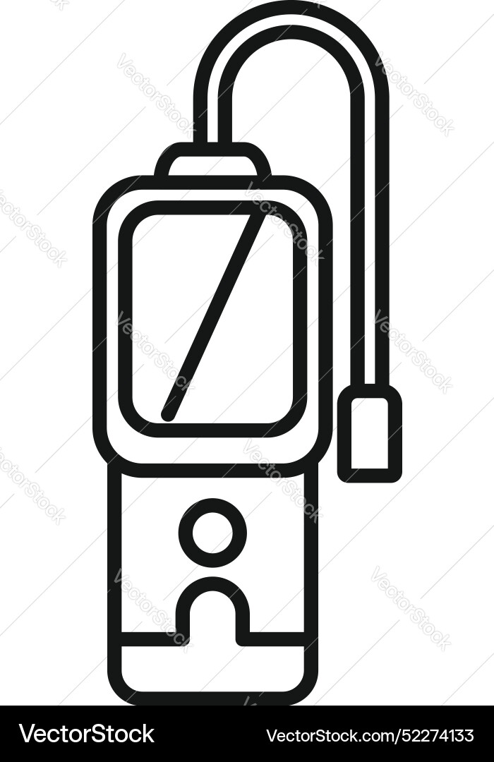 Digital gas detector measuring instrument icon Vector Image