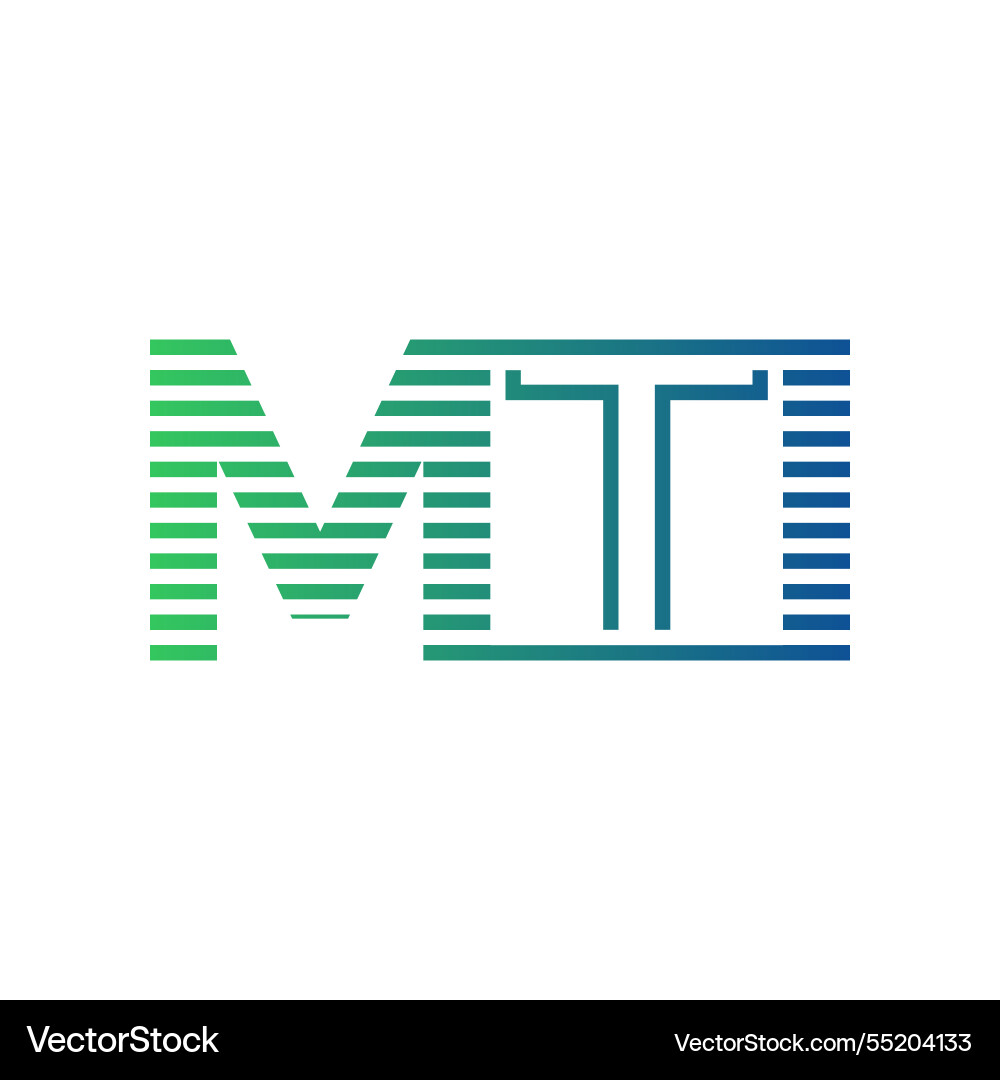 Modern mti logo design letter minimalist Vector Image