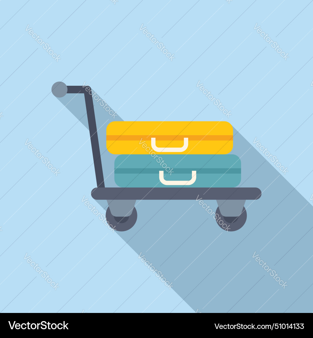 Object moving trolley icon flat security Vector Image