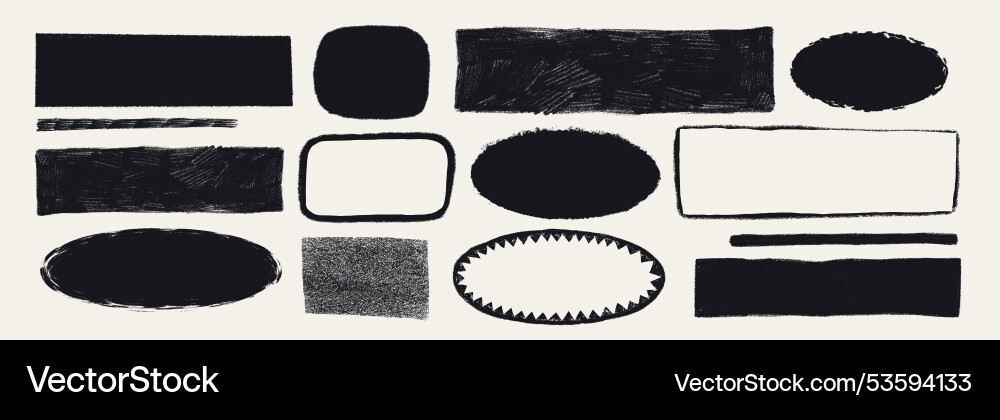 Rough Torn Grunge Shapes Royalty Free Vector Image