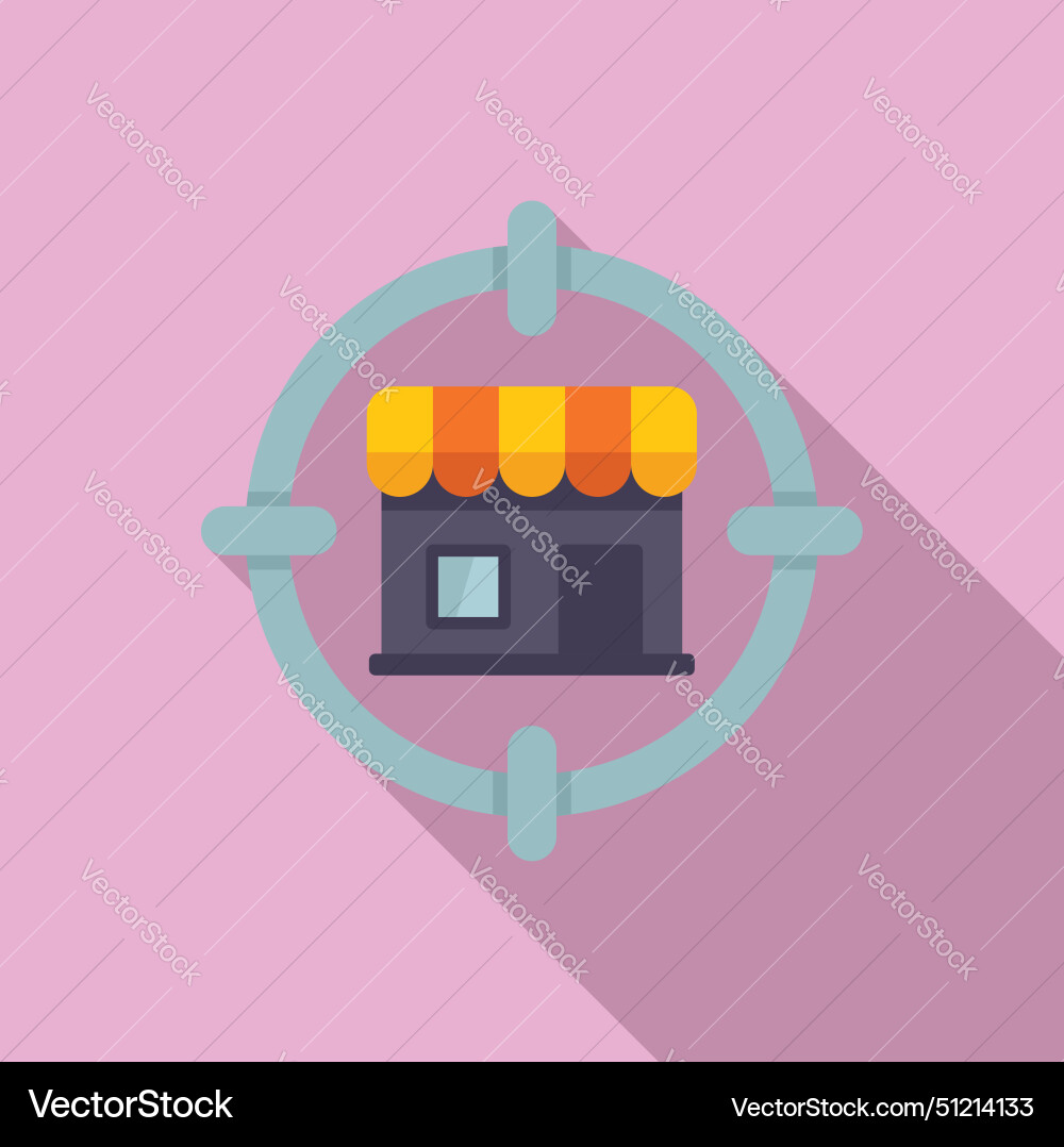 Target store locator icon flat global find Vector Image