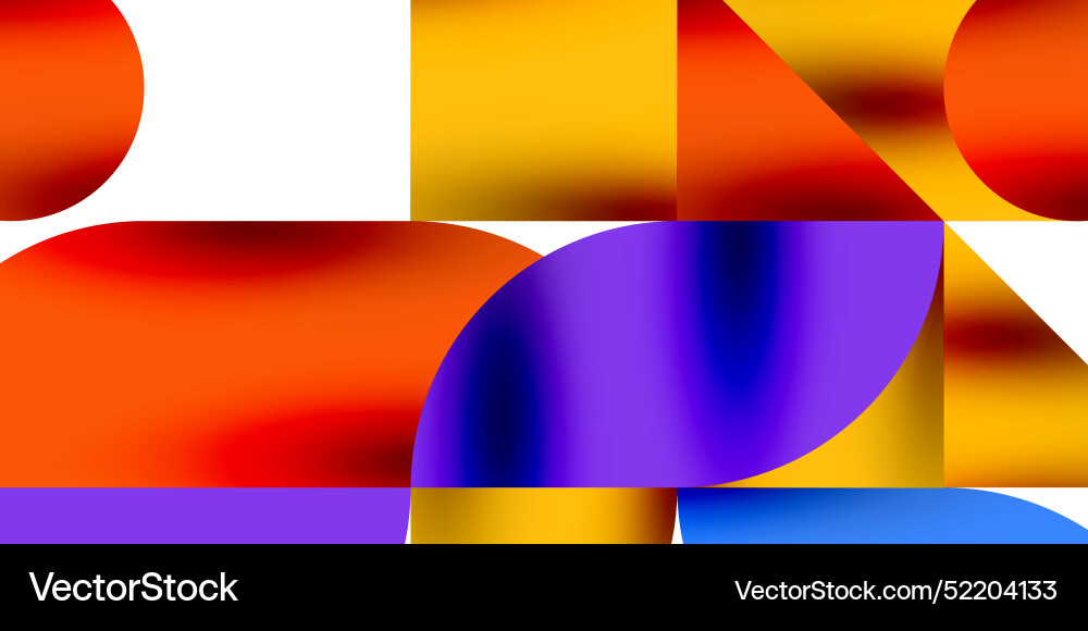 Tech minimal circular shapes geometric art Vector Image