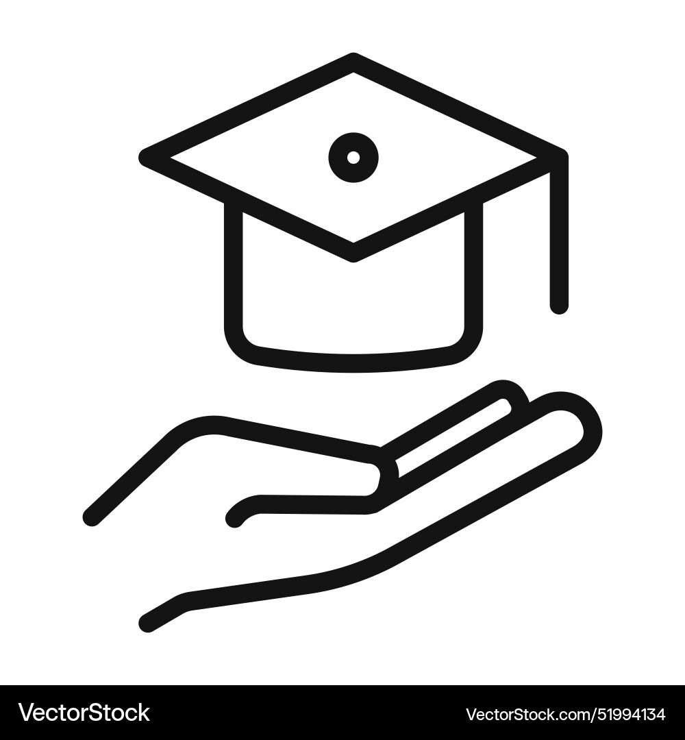 Accessible or free education symbol mark Vector Image