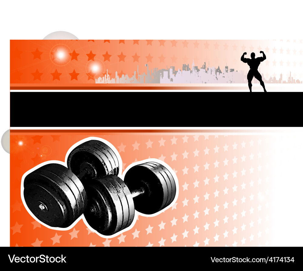 Bodybuilding poster Royalty Free Vector Image - VectorStock