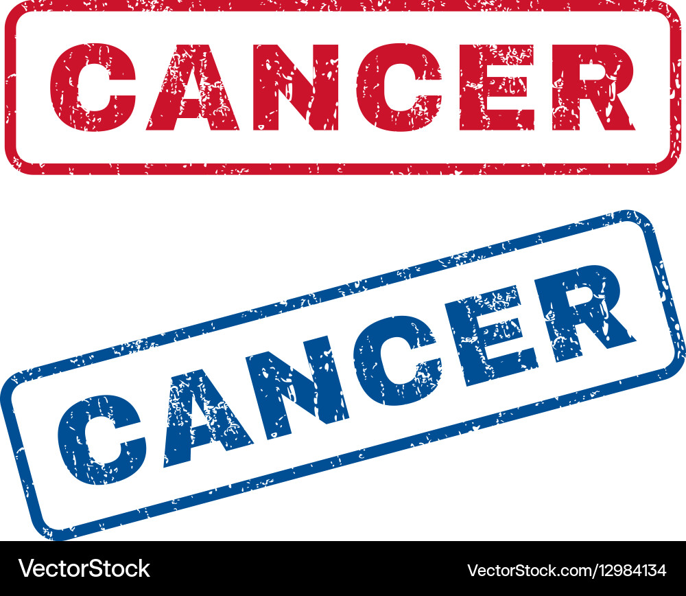 Cancer rubber stamps Royalty Free Vector Image