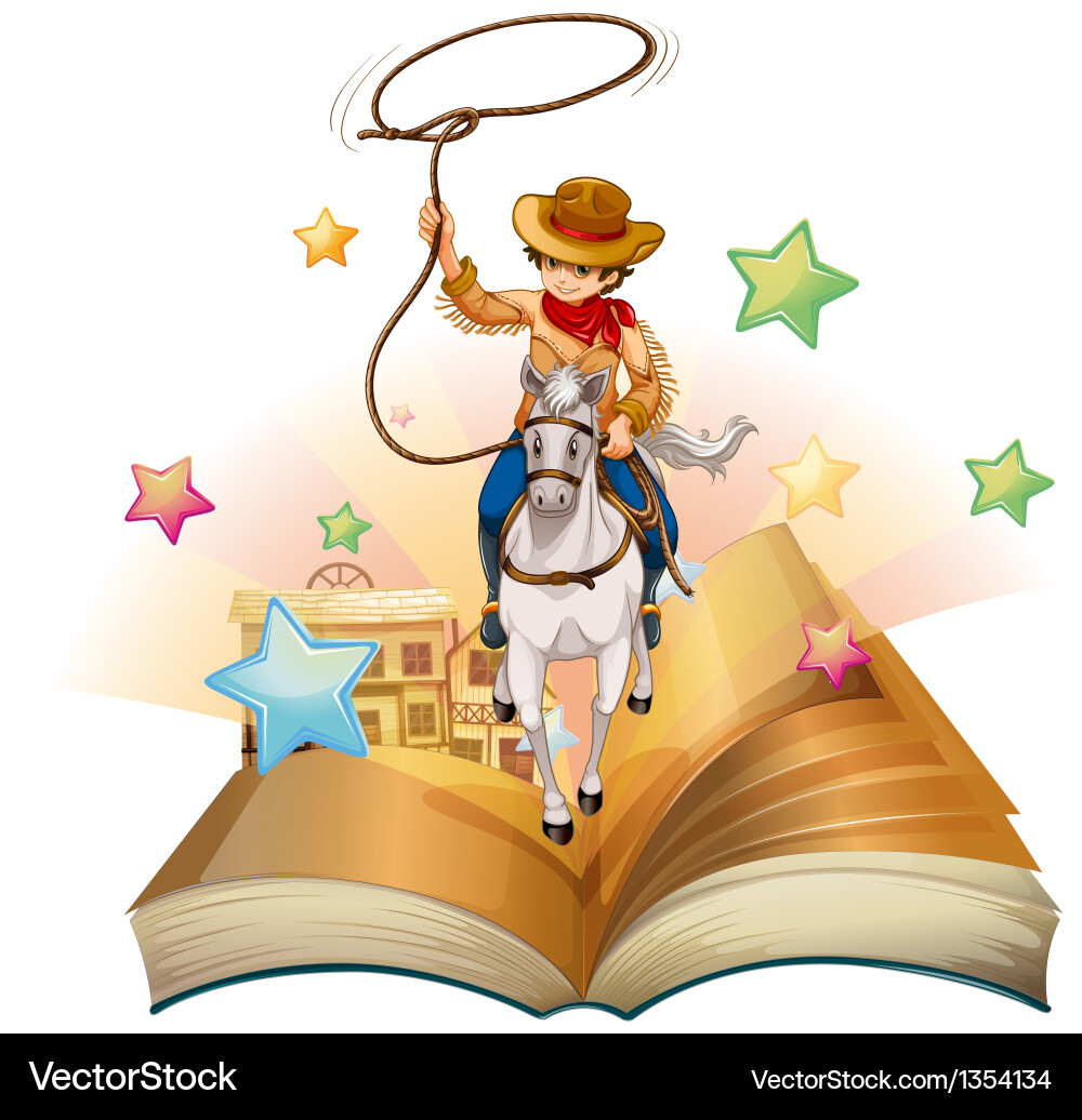 Cowboy book Royalty Free Vector Image - VectorStock