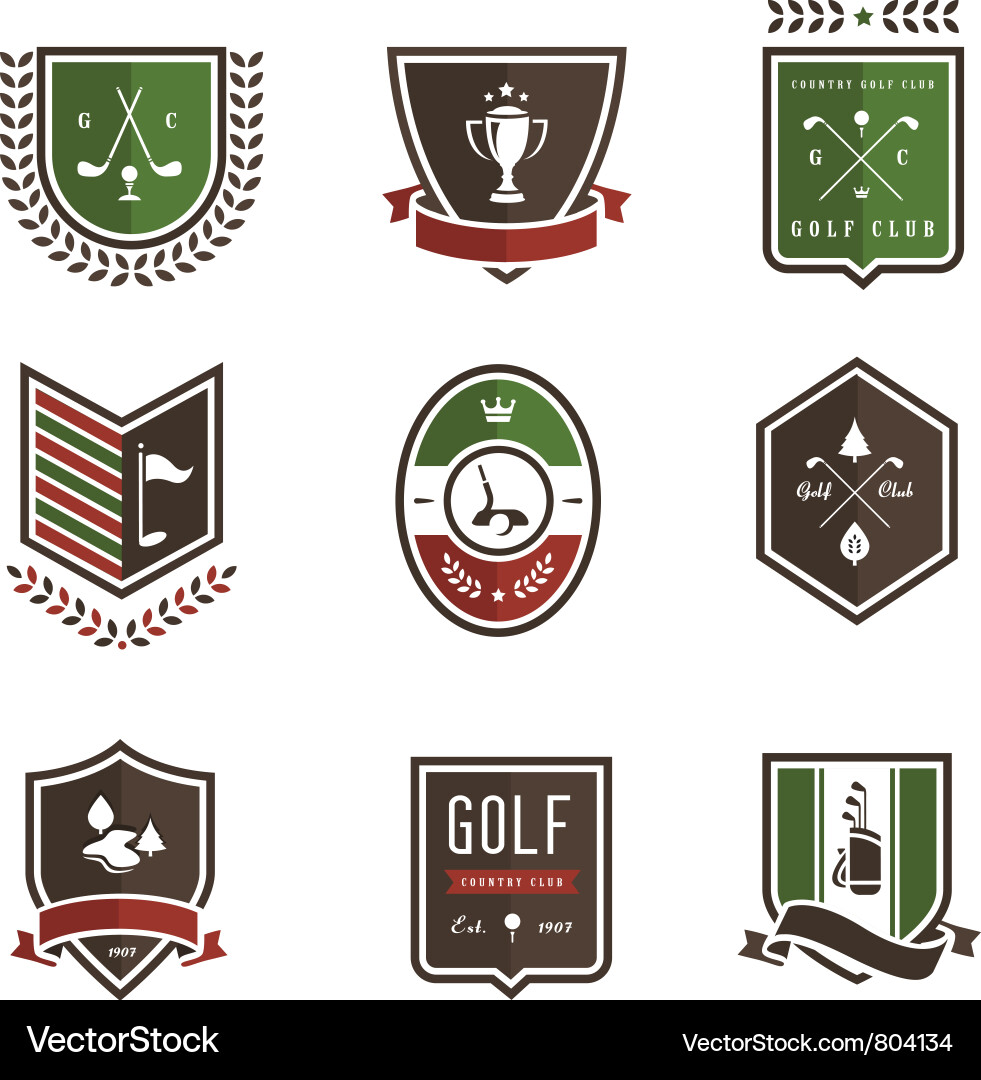 Golf emblems Royalty Free Vector Image - VectorStock