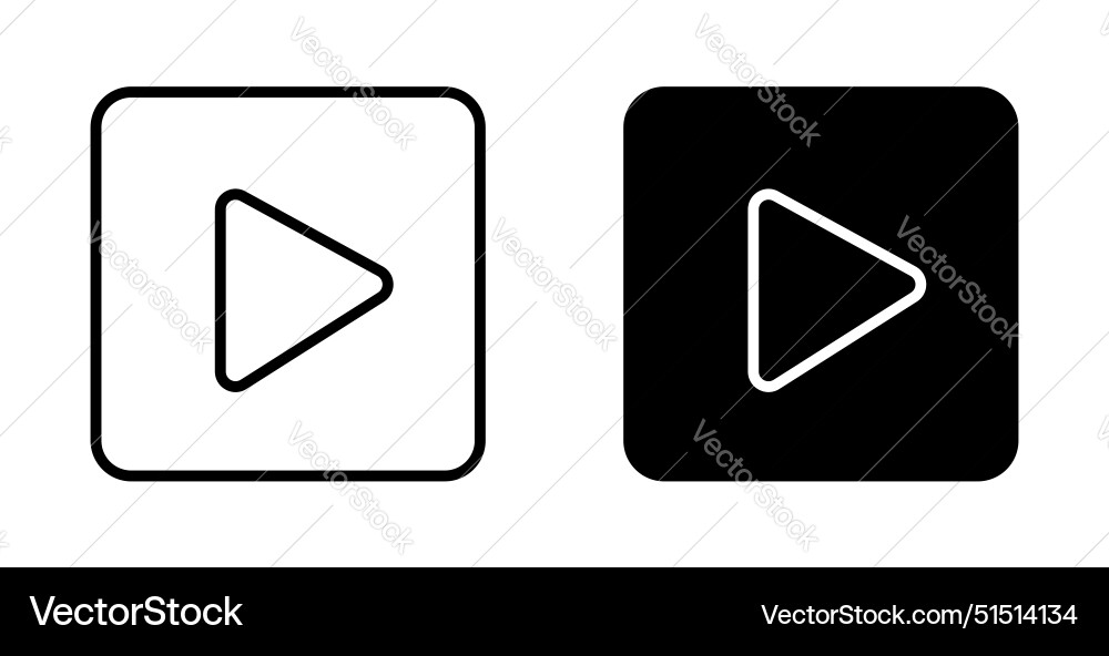 Play icon Royalty Free Vector Image - VectorStock