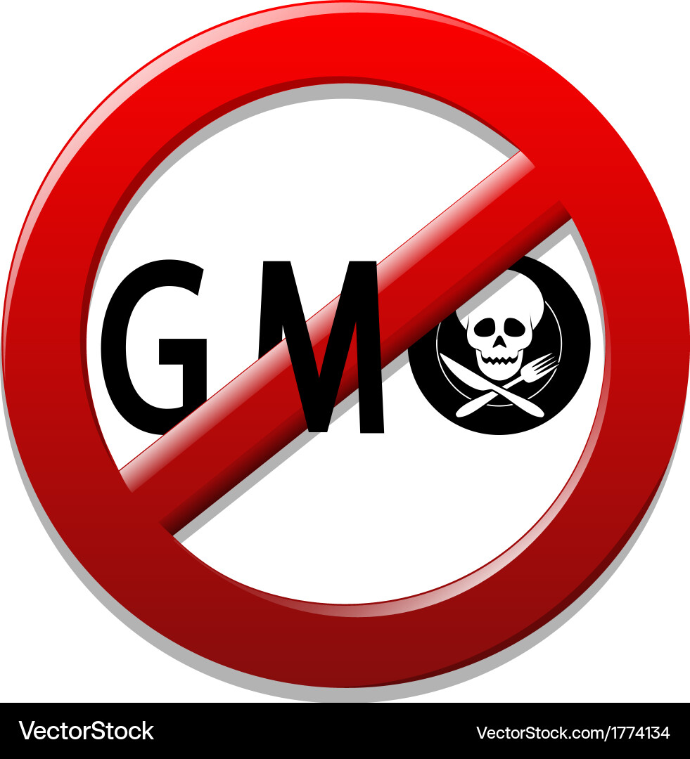 Stop gmo Royalty Free Vector Image - VectorStock