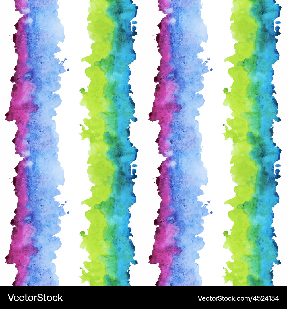 Watercolor colourful stripes Royalty Free Vector Image