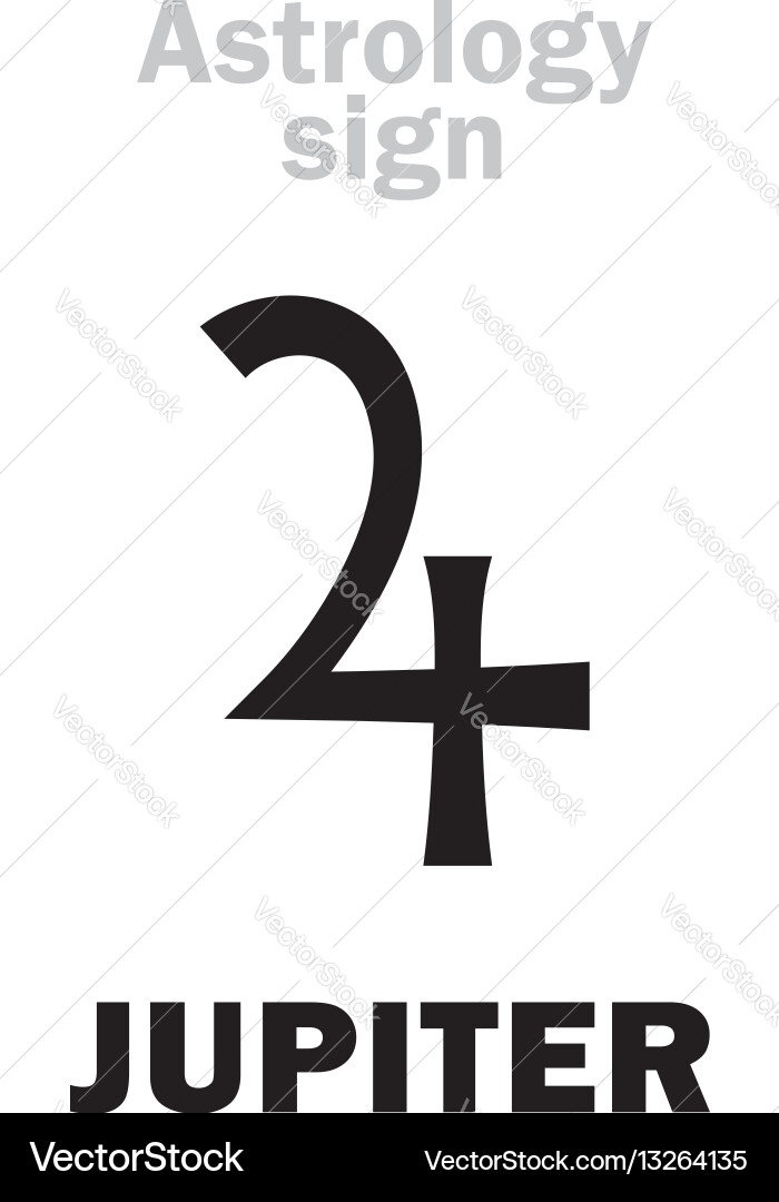 Astrology planet jupiter Royalty Free Vector Image