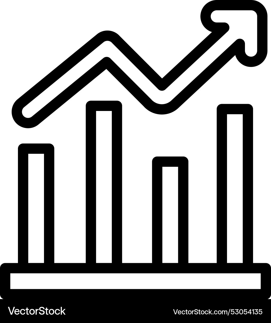 Bar graph icon design Royalty Free Vector Image