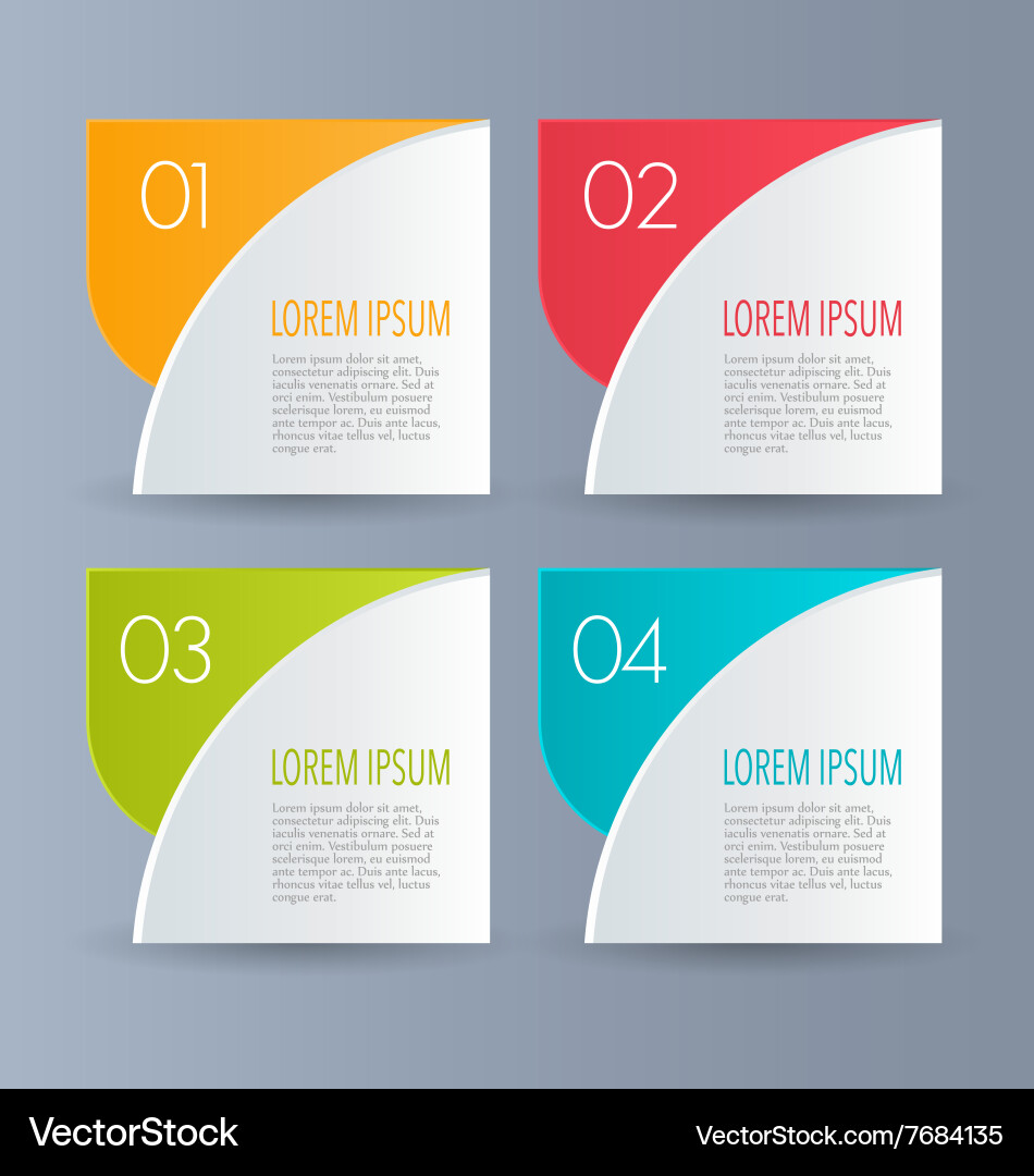 Business infographics tabs template Royalty Free Vector
