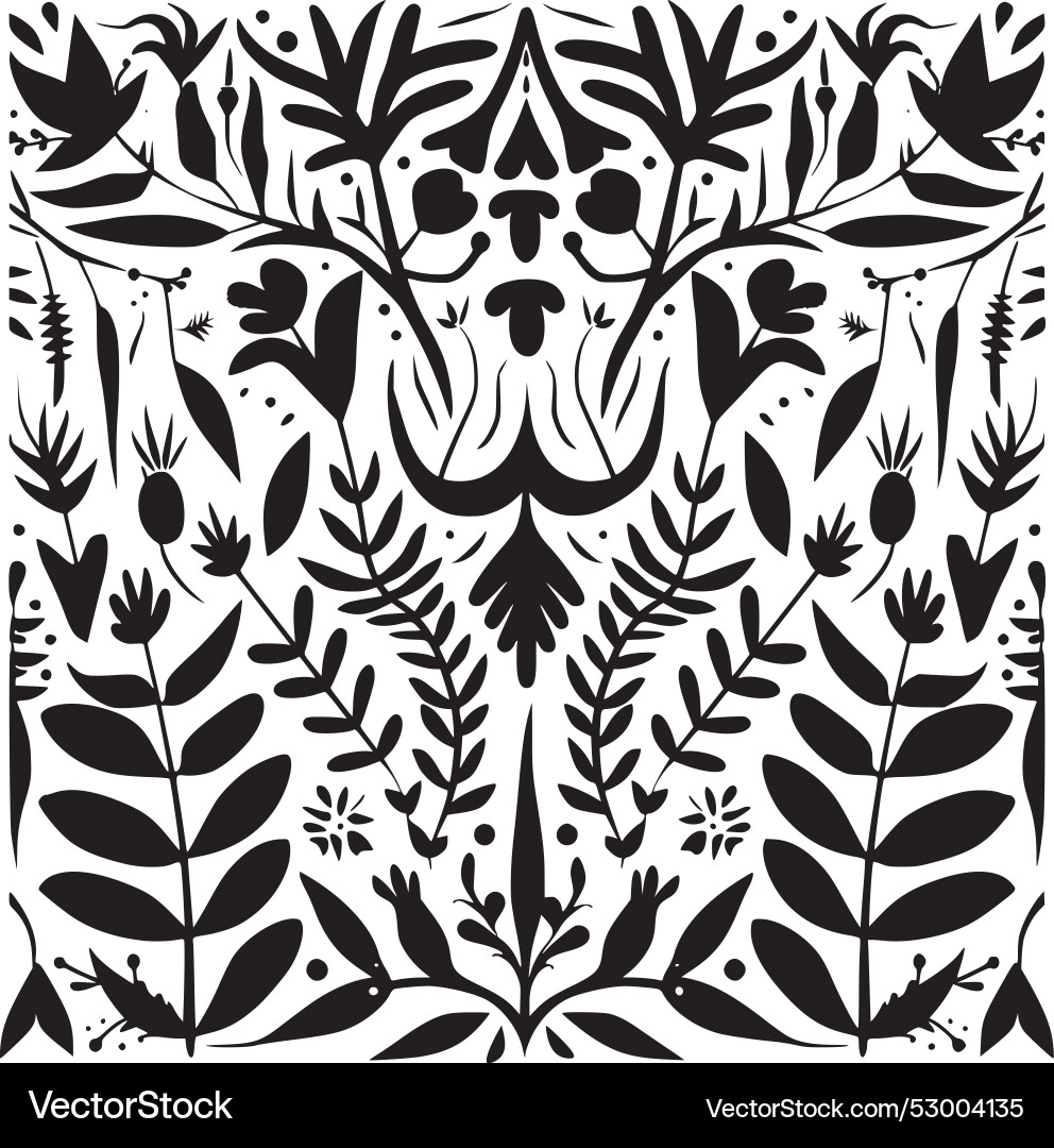 Folk art pattern digital paper pack Royalty Free Vector