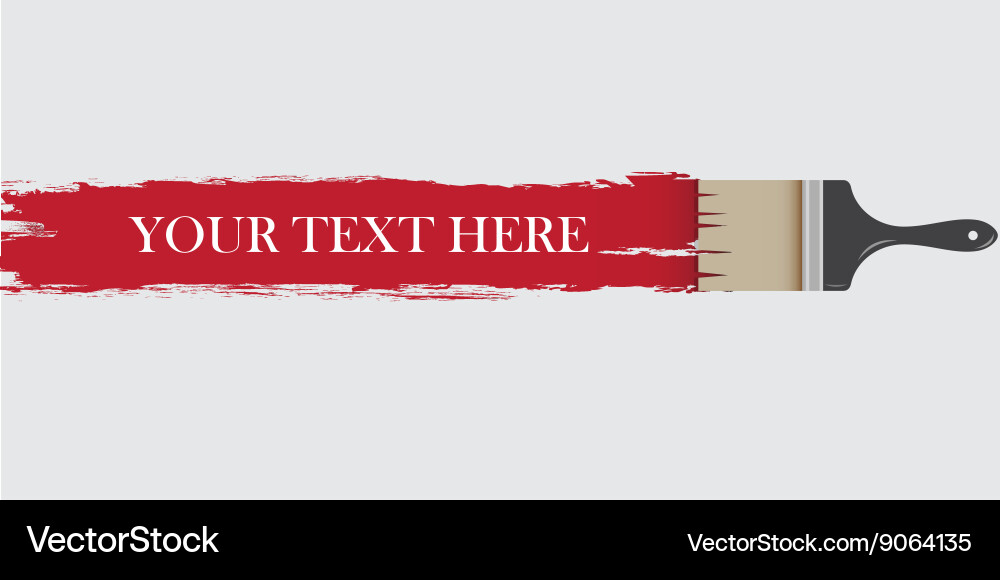 Red brush stroke Royalty Free Vector Image - VectorStock