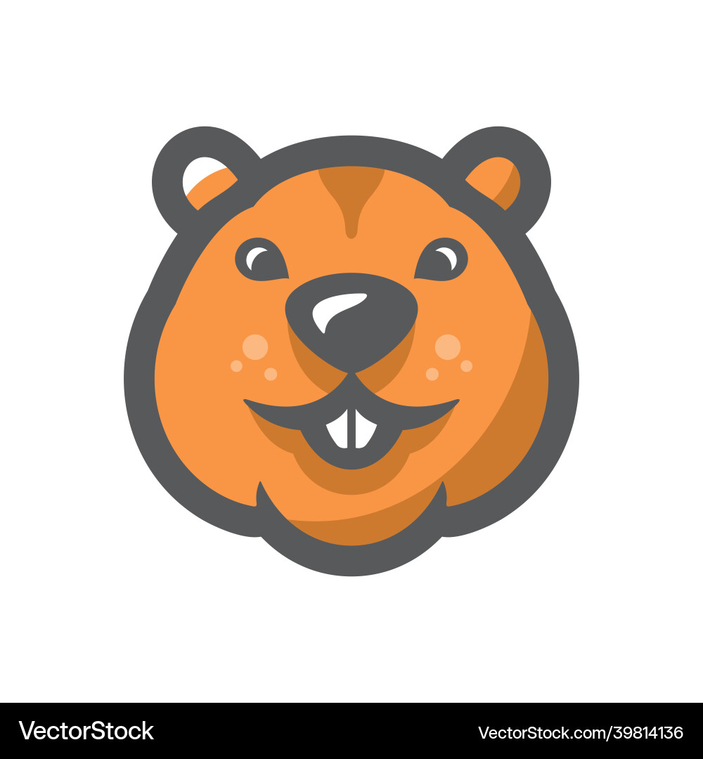 Beaver river badger icon cartoon Royalty Free Vector Image