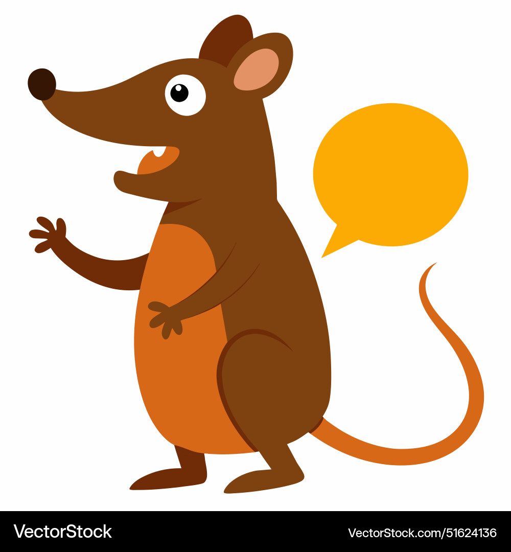 Brown rat speaks icon Royalty Free Vector Image