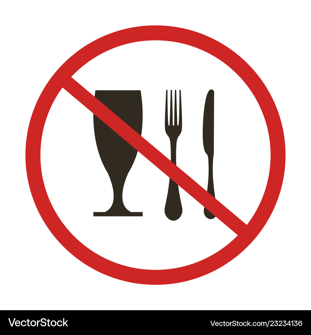 Do not eat Royalty Free Vector Image - VectorStock