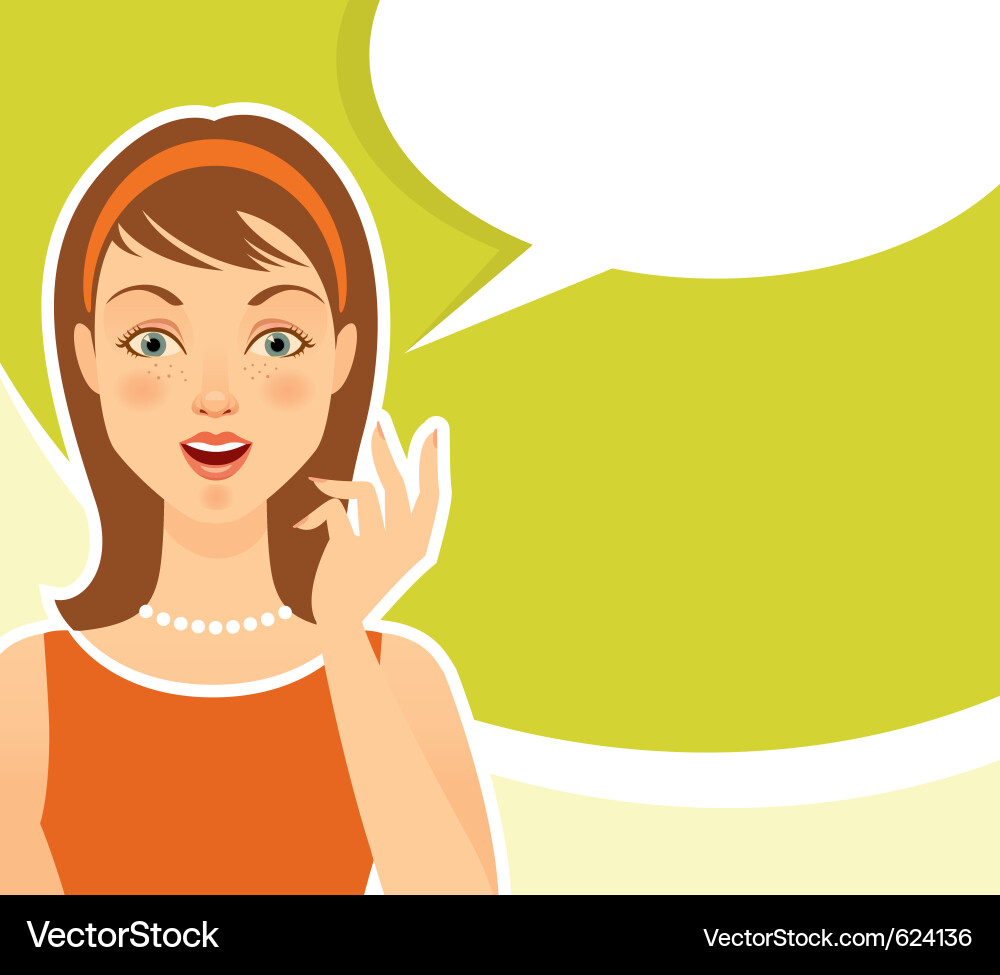 Girl thinking Royalty Free Vector Image - VectorStock