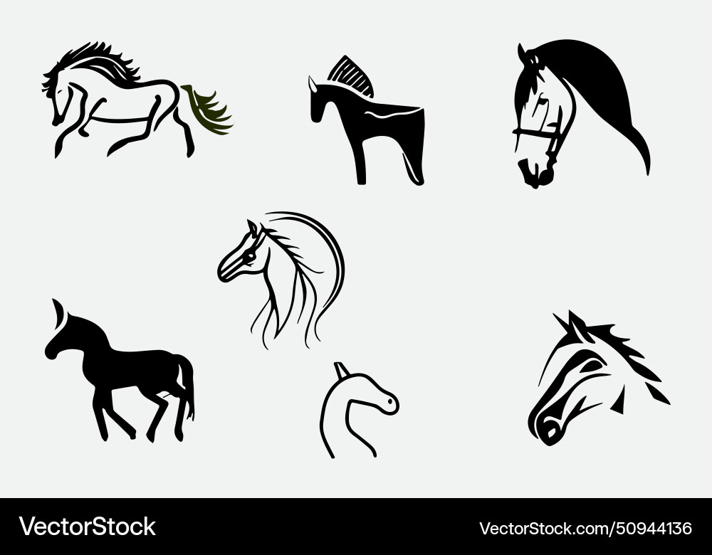 Minimal style horse icon design Royalty Free Vector Image