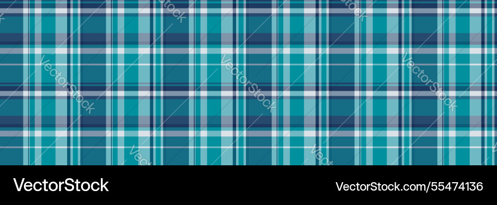 Seamless teal and navy plaid pattern perfect Vector Image