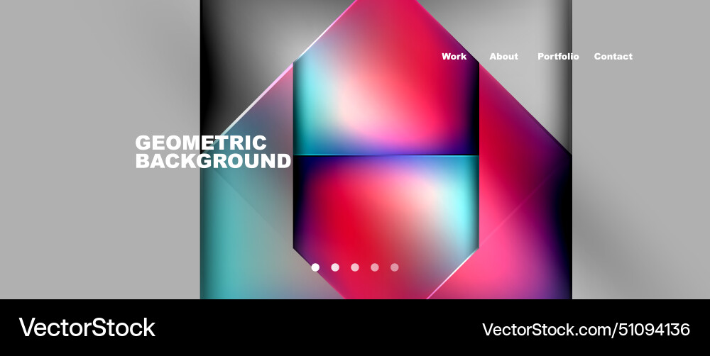 Symmetrical pattern of rectangles in red blue Vector Image