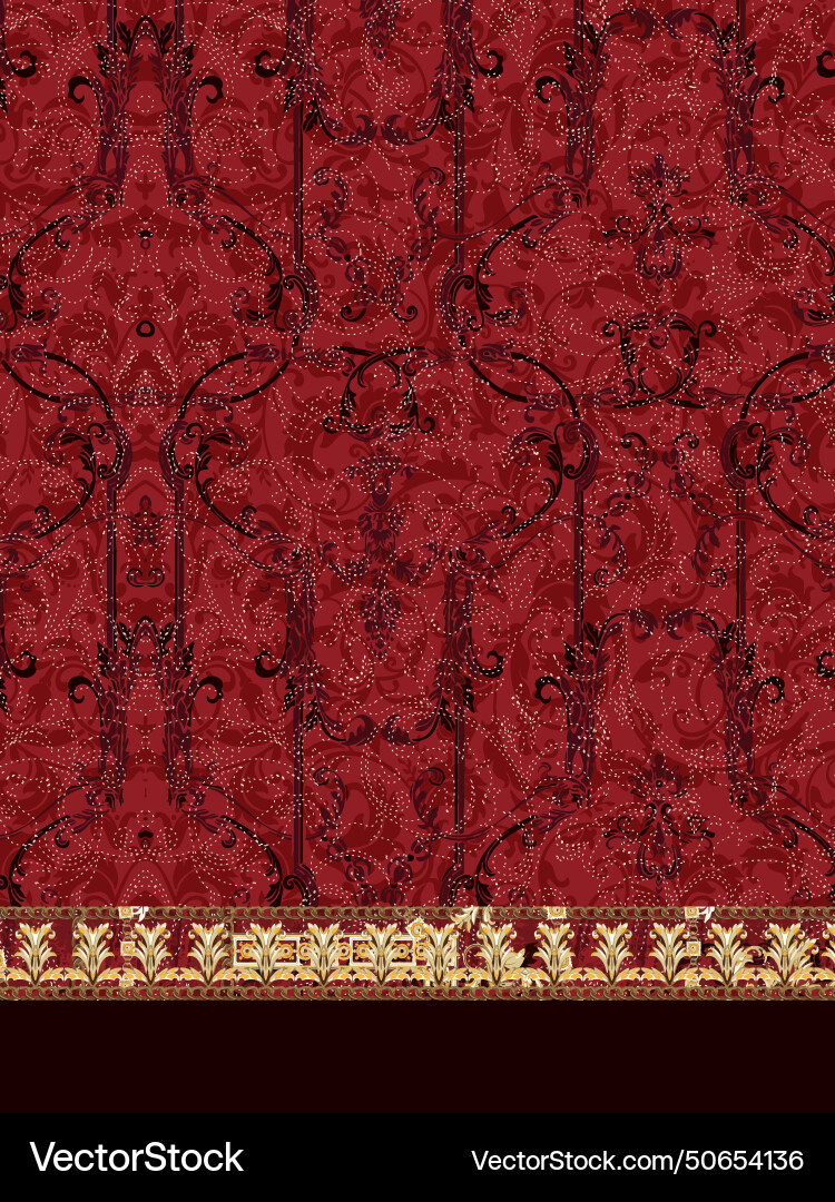 Textile digital design fabric print wallpaper Vector Image