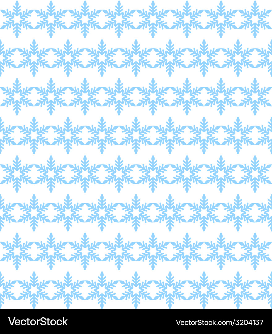 Blue Snowflake Seamless Pattern Royalty Free Vector Image