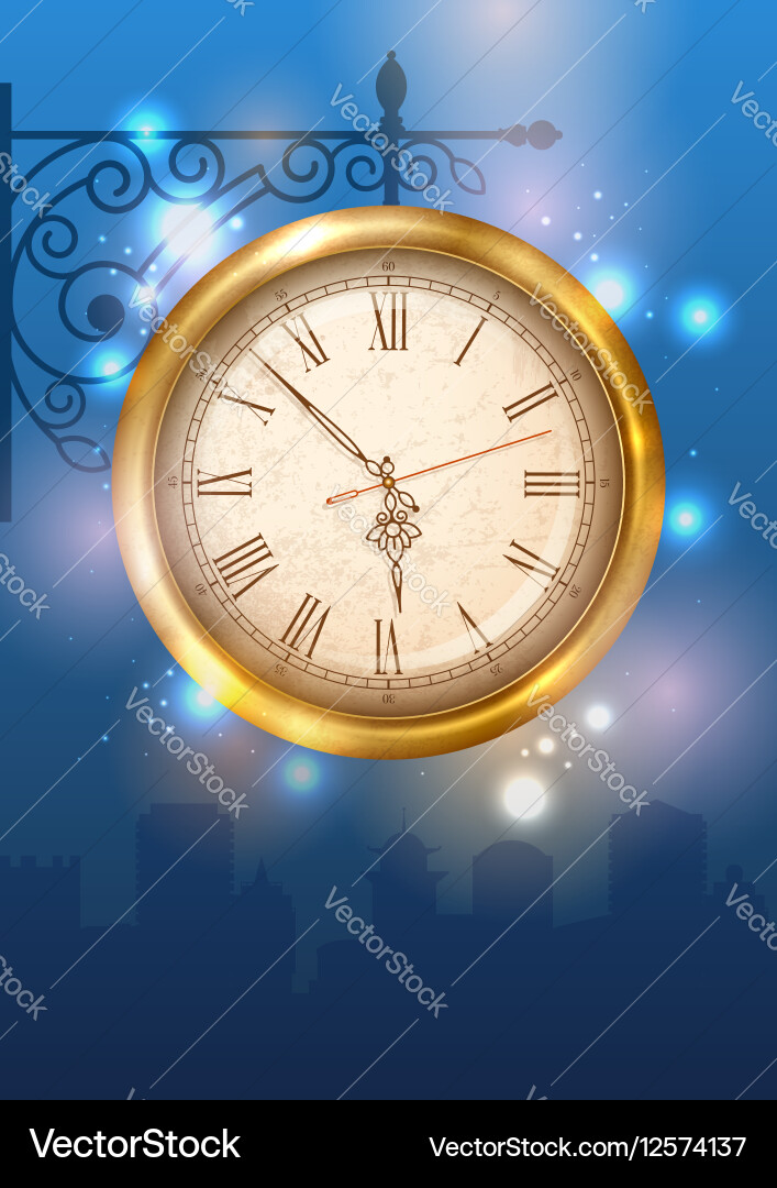 Clock Royalty Free Vector Image - VectorStock