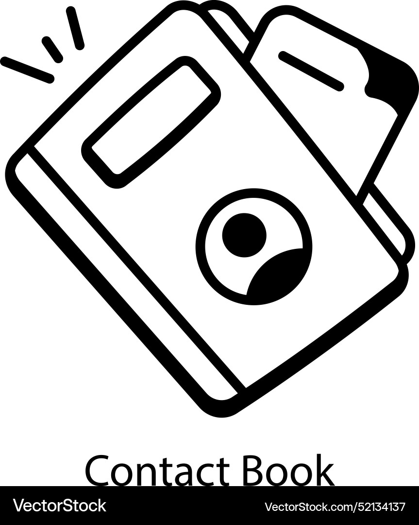 Contact book Royalty Free Vector Image - VectorStock