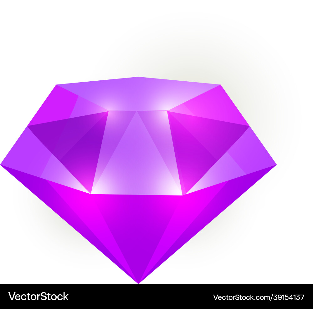 Crystal diamond icon Royalty Free Vector Image