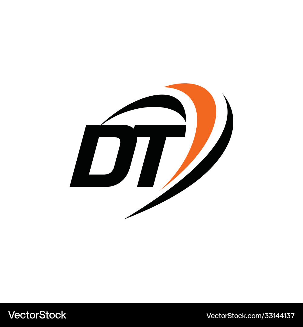 Dt monogram logo Royalty Free Vector Image - VectorStock
