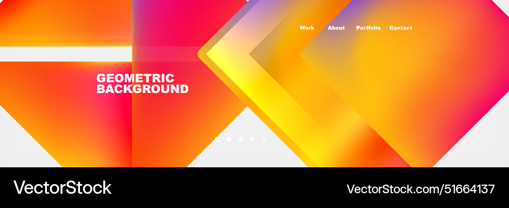 Gradient triangles composition with bright fluid Vector Image