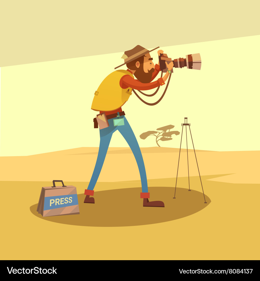 Journalist cartoon Royalty Free Vector Image - VectorStock
