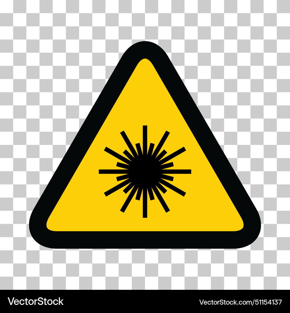 Laser radiation danger label icon safety Vector Image