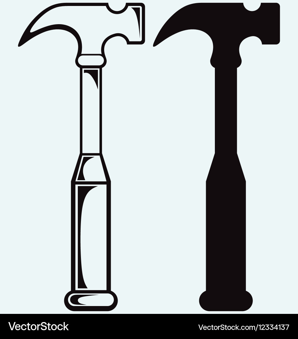 Metal hammer symbol Royalty Free Vector Image - VectorStock